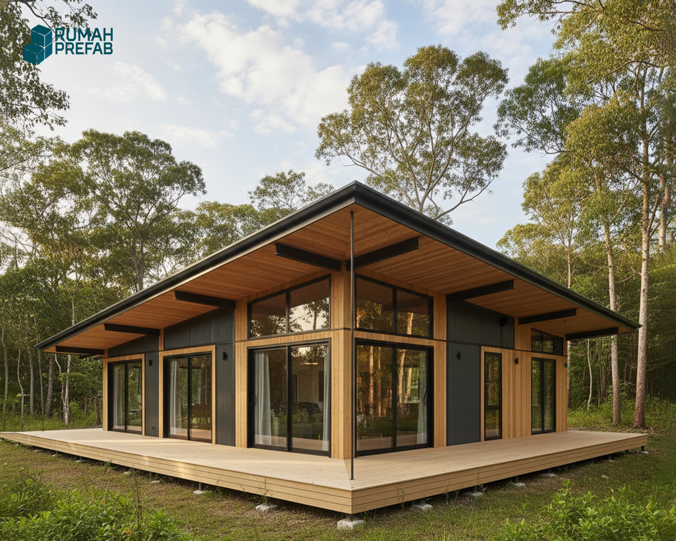 Rumah Tropis Modern yang Efisien: Adaptasi Desain Rumah Prefab Terhadap ...